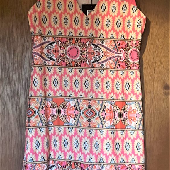 Dresses | Multicolored Caged Top Mixed Print Mini Dress | Poshmark
